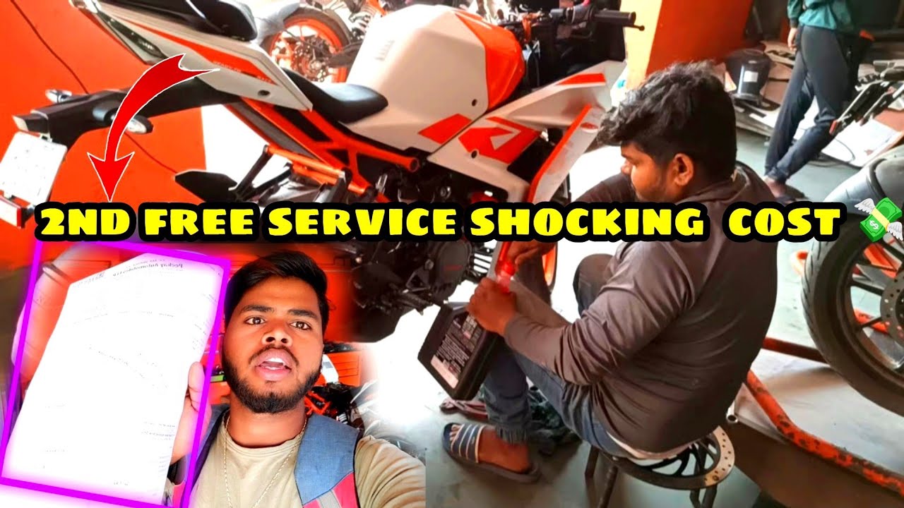 KTM RC125 BS6 2ND FREE SERVICE COST 💸 FULL DETAILS SERVICE PAPER 🧾 ...