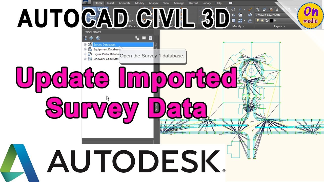 Update Imported Survey Data AutoCAD Civil 3D Autodesk - YouTube