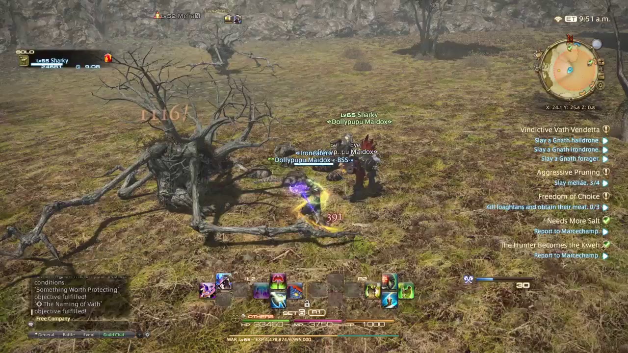 Final Fantasy XIV - Warrior lvl 65 Heavens Ward Storyline Quest - YouTube