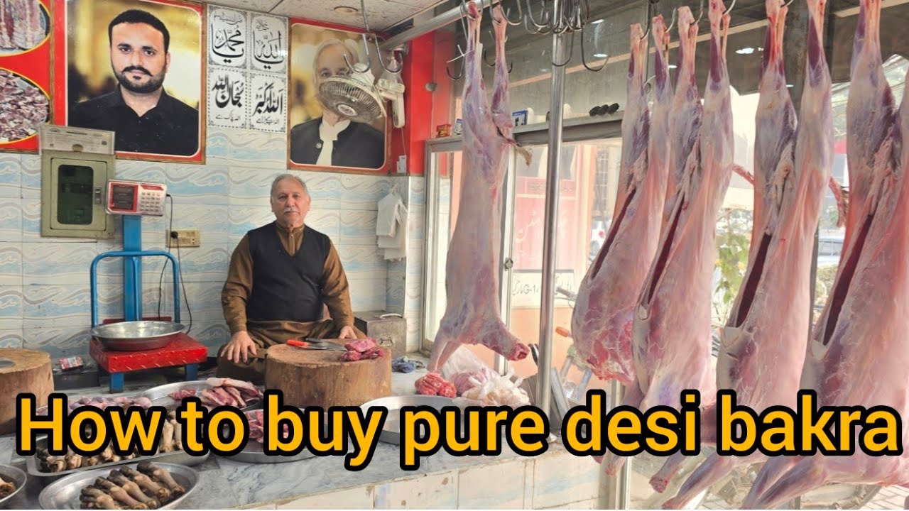 How to buy pure desi bakra/goat .Mutton buying & cutting skills 👌 ...