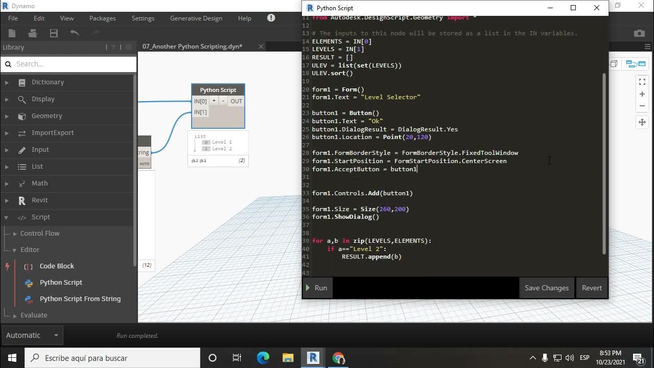BIM Dynamo Revit Python Programing for User Interphase - YouTube