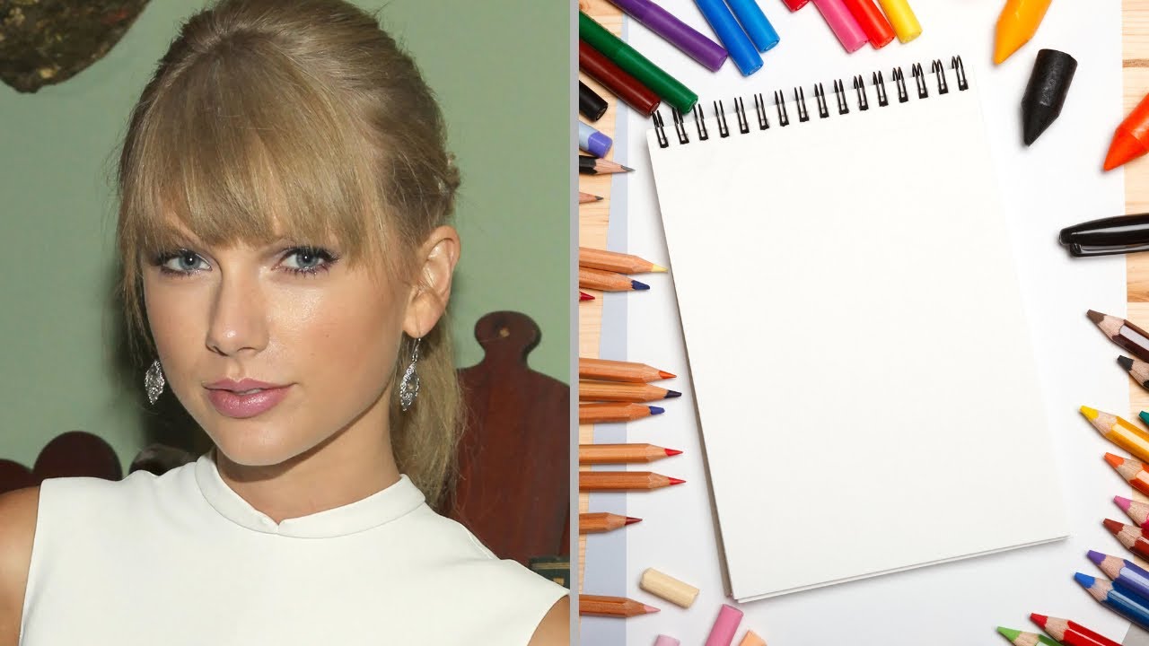 Drawing Taylor Swift Portrait with Pencil – Step-by-Step Tutorial - YouTube