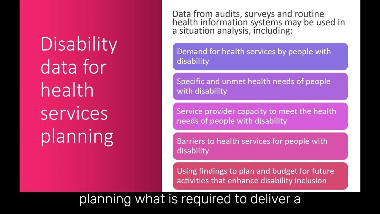 Module 5 Video 2: How to use disability data for planning, monitoring ...