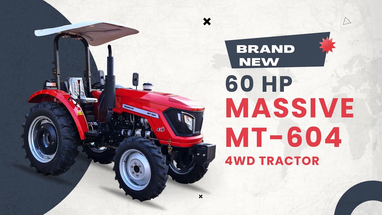 Massive MT-604 4WD Tractor for sale in Zambia - YouTube
