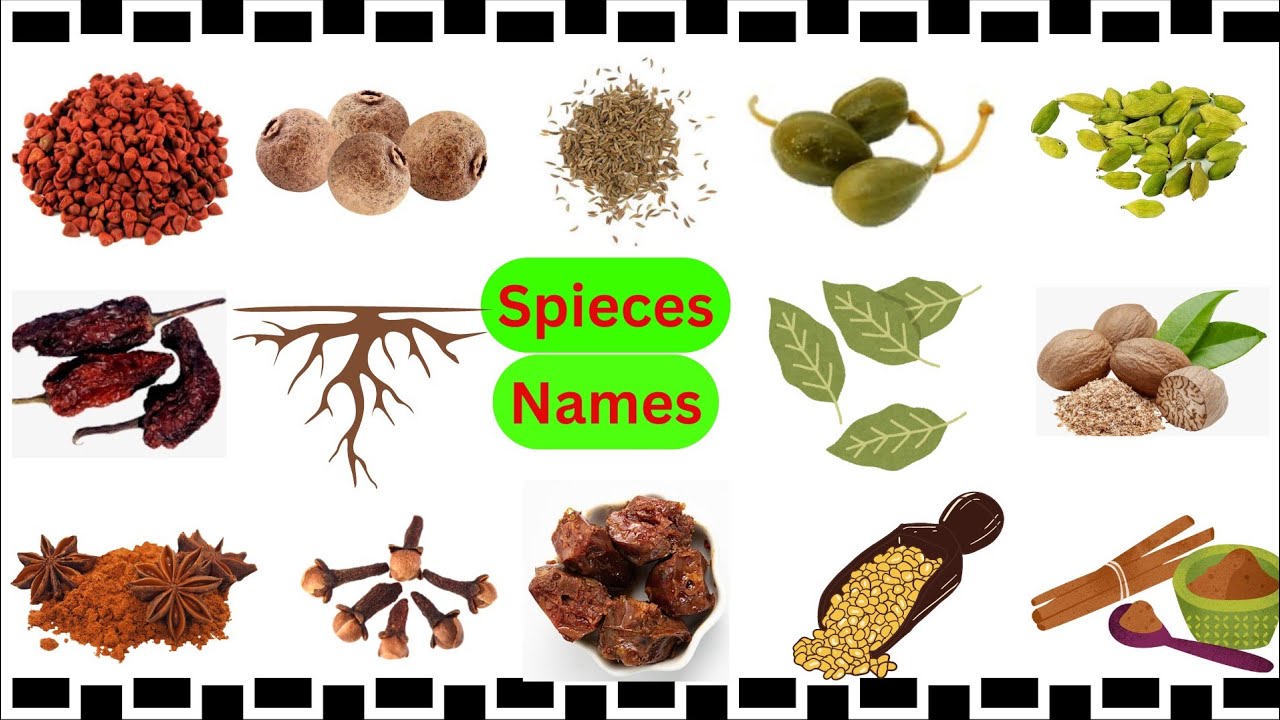 Spices Vocabulary | Daily use English words | Spices name in English ...