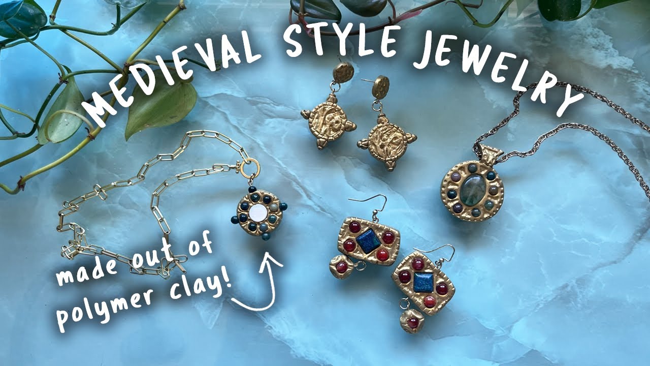 MAKE YOUR OWN MEDIEVAL STYLE JEWELRY! (made with polymer clay) - YouTube