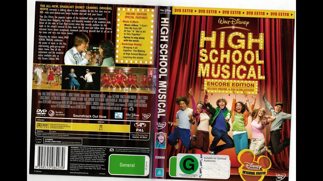 Opening and Closing To "High School Musical" (Walt Disney Home ...