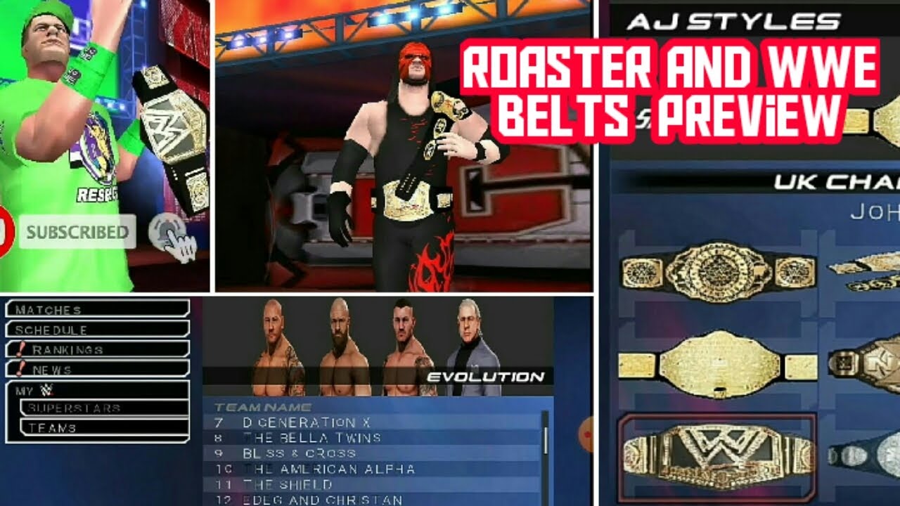 WWE2K20 MOD FOR WWE2K19 FOR PSP // ROASTER PREVIEW// REALTY MOD - YouTube