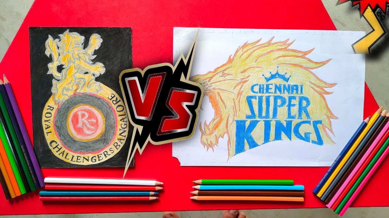 RCB logo drawing || RCB anthem song🏏 || csk VS RCB - YouTube