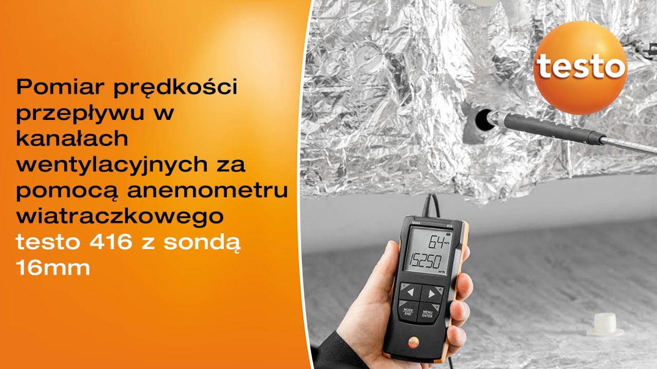 Pomiar prędkości przepływu w kanałach wentylacyjnych za pomocą ...