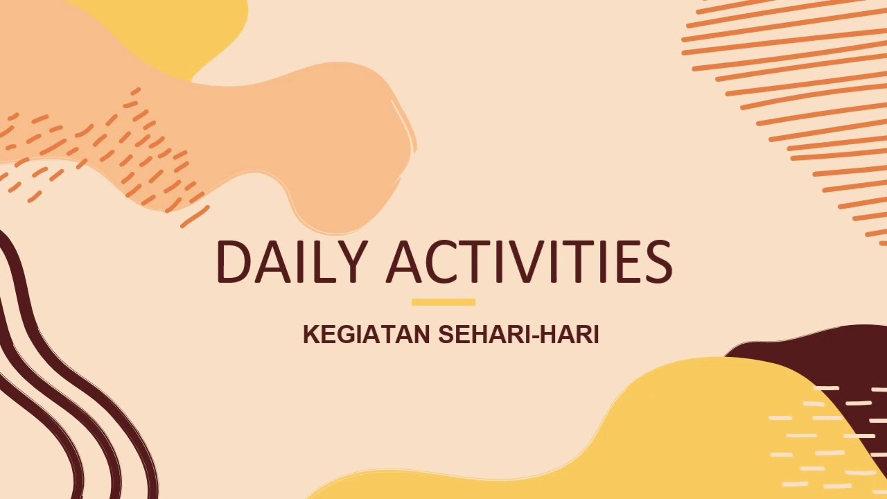Bahasa Inggris Kelas 5 - Materi Daily Activities - YouTube