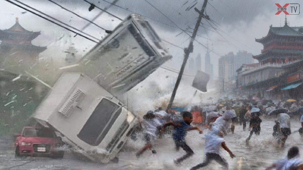285 Km/h Monster Typhoon Destroys Homes and Floods Entire Cities in ...