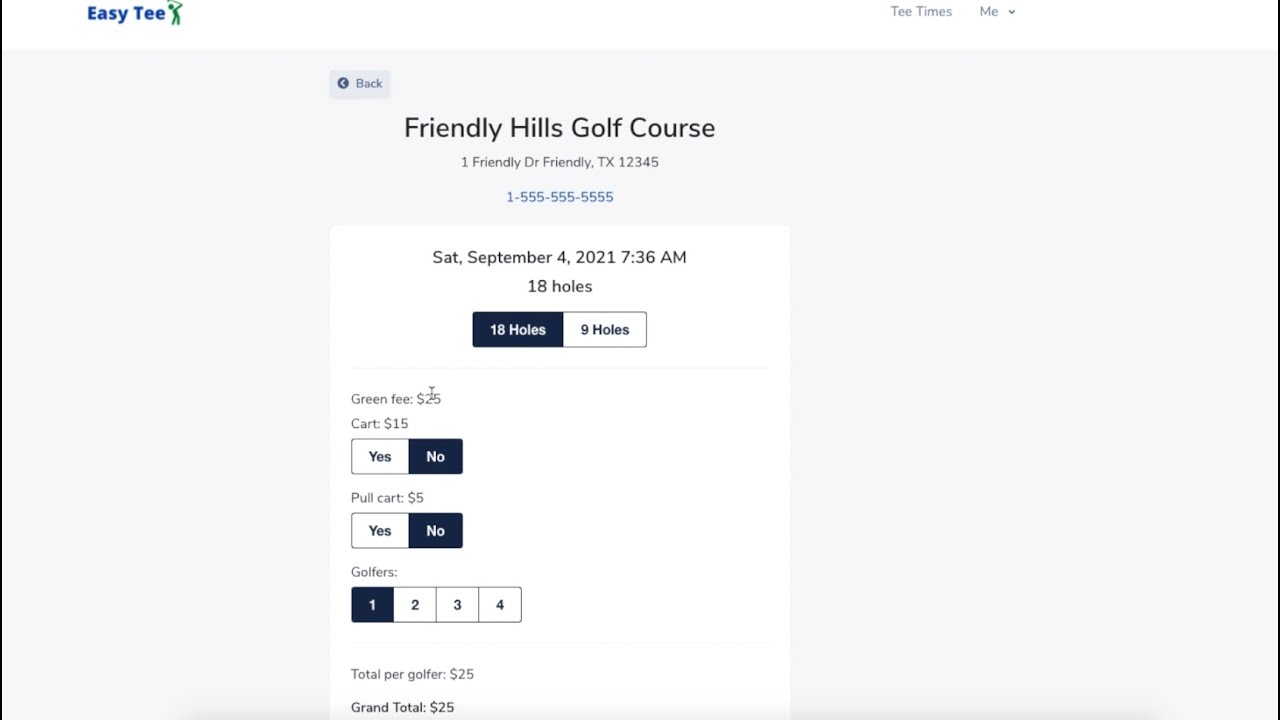 Easy Tee Golf - Book a Tee Time - YouTube