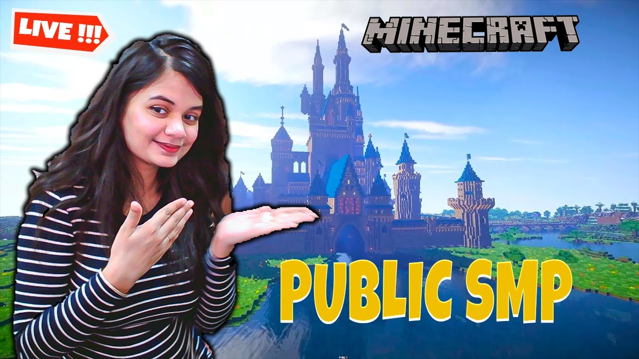 🔴BUILDING A CASTLE🤩 | PUBLIC SMP | MINECRAFT INDIA LIVE #minecraftlive ...