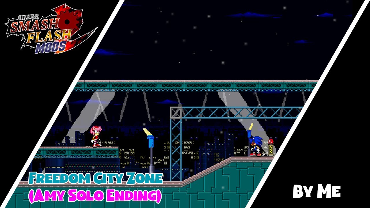 SSF2 Mods: Freedom City Zone (Amy Solo Ending) (By Me) - YouTube