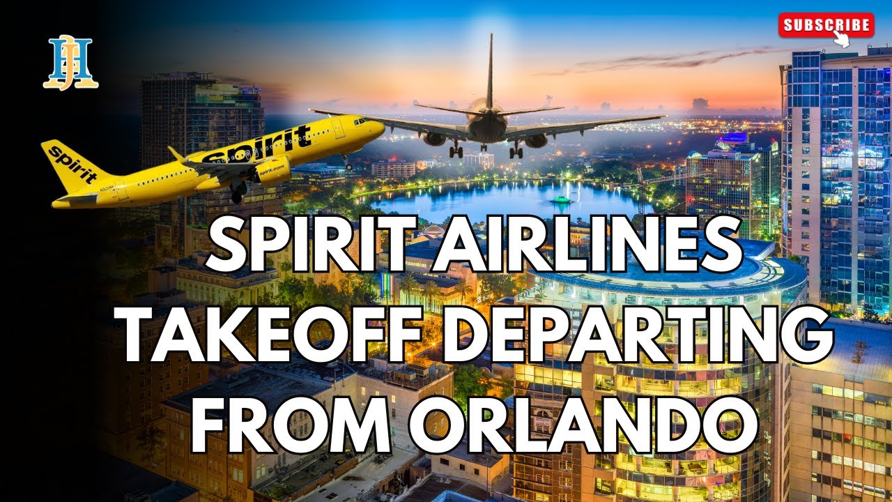 Spirit Airlines Takeoff: Departing from Orlando - YouTube