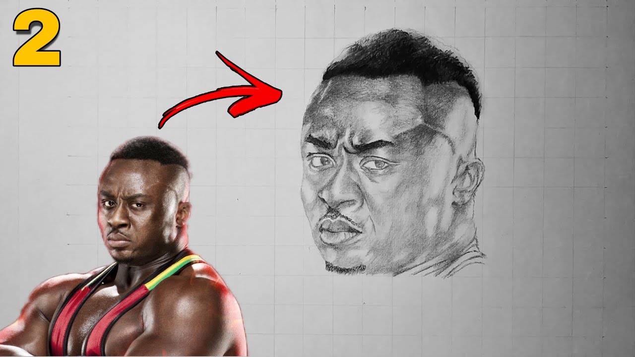 How To Draw WWE Superstar Big E | Realtime 2 | Shwet Sketches - YouTube