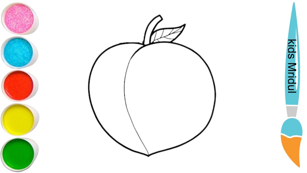 Peace Fruit Drawing painting and Coloring For kids and Toddlers || How ...