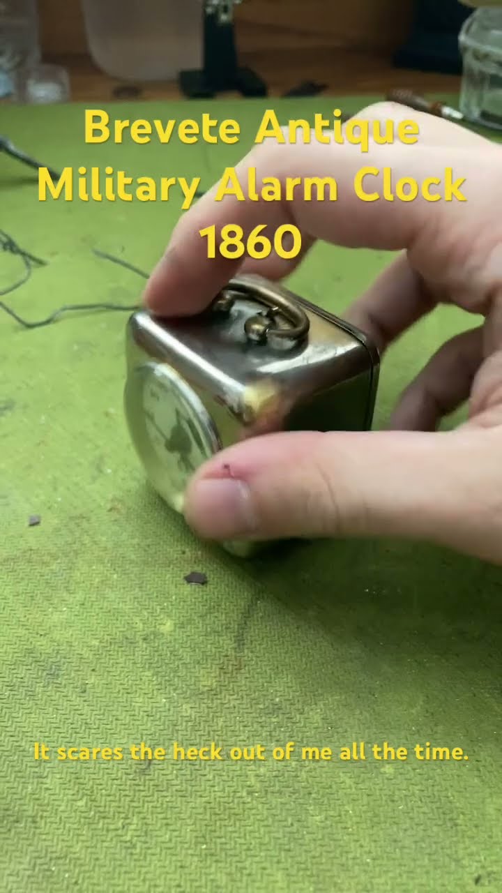 Brevete Antique Military Alarm Clock 1860 Restored. - YouTube