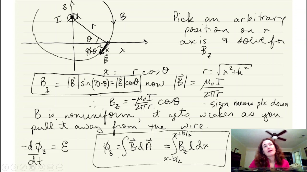 Finding the Induced EMF in a Current Loop Moving Through a Nonuniform ...