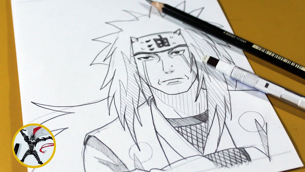 How to Draw Jiraiya Sage Mode Step by Step — Easy Naruto Drawing ...
