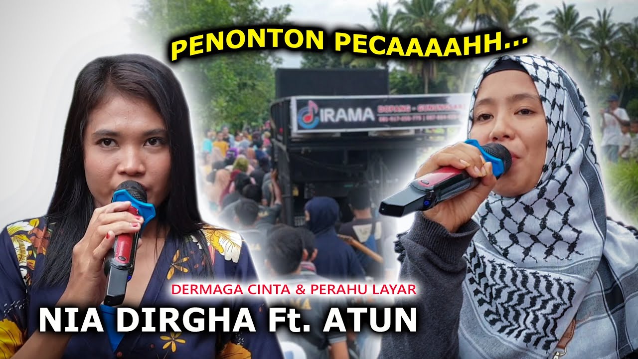 PENONTON BERDESAKAN SAAT NIA DIRGA DAN MBAK ATUN BERTEMU DI ORKES ...