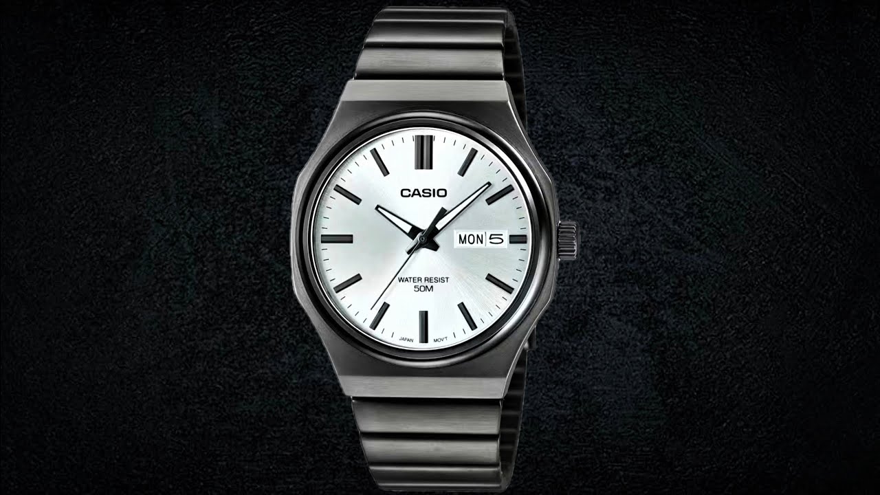 Casio Standard Classy Minimalist Analog Silver Dial Men's Watch - YouTube
