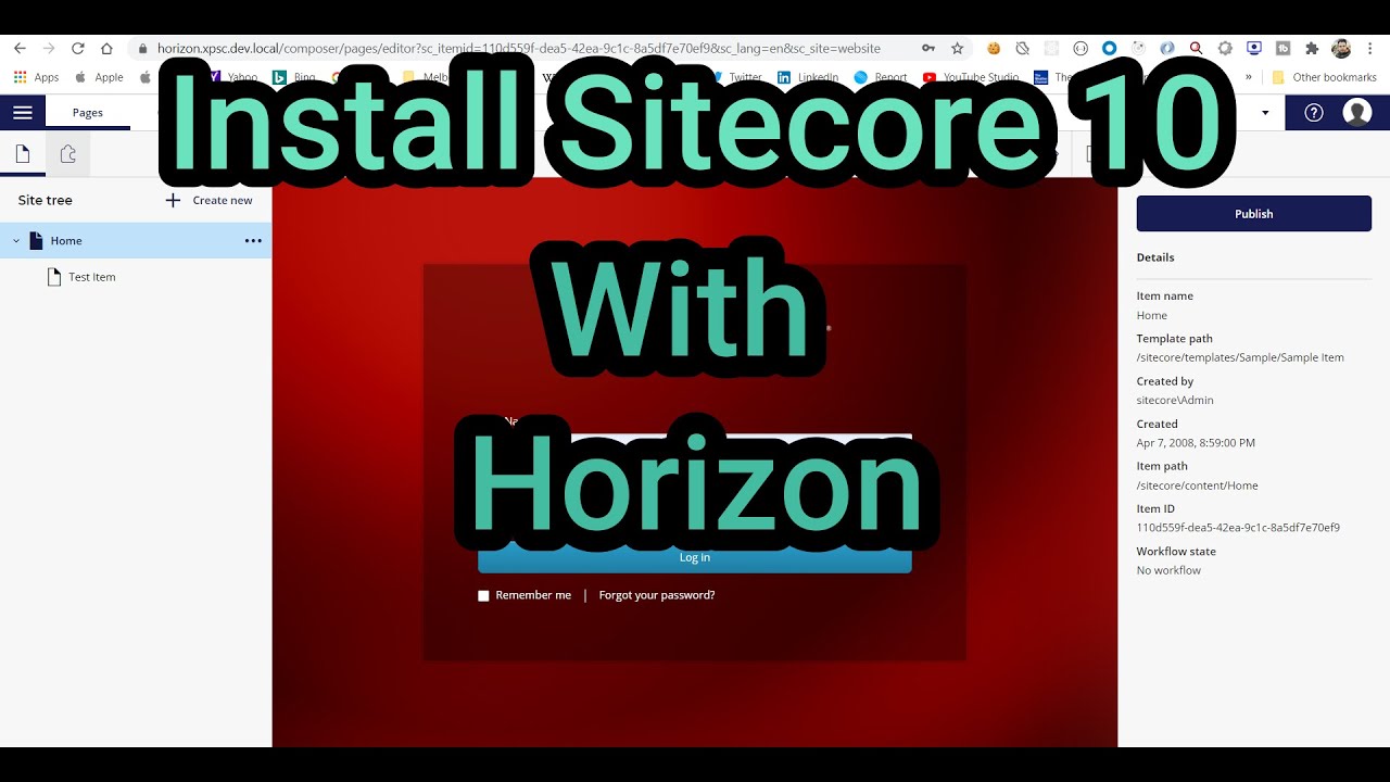 Installing Sitecore 10 and Sitecore Horizon | Step by step guide - YouTube