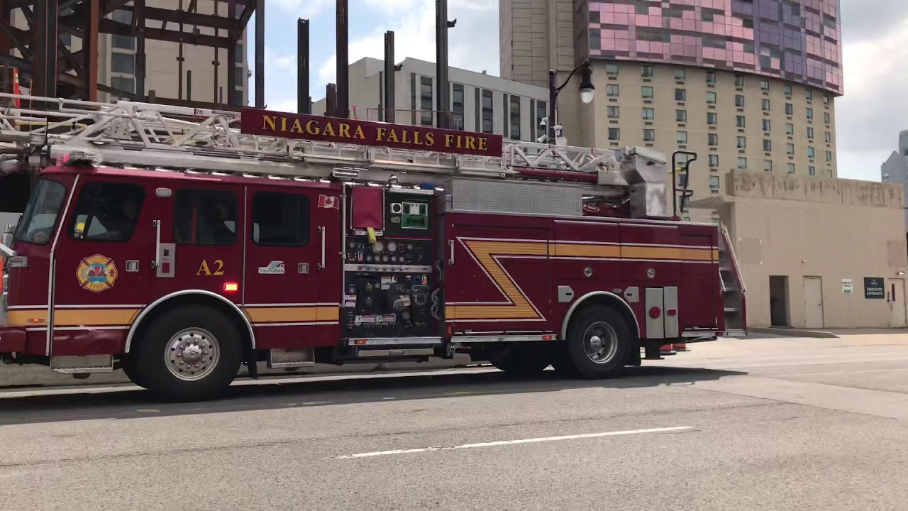 Niagara Falls Fire Aerial 2 Responding - YouTube