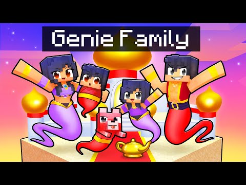Having a GENIE FAMILY in Minecraft!