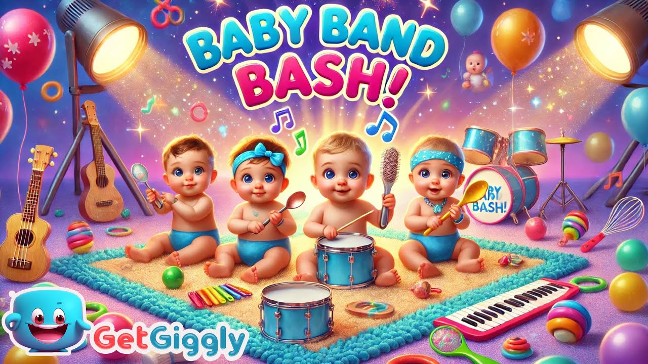 Join the Baby Band Bash| Funny Baby Band| GetGiggly Nursery Rhymes and ...