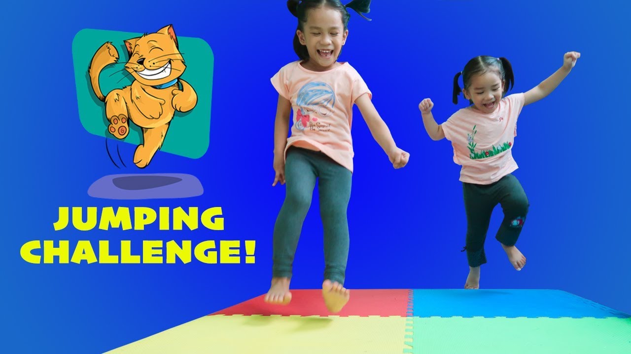 Jumping Challenge for Kids - Nathaly vs Nadine - YouTube