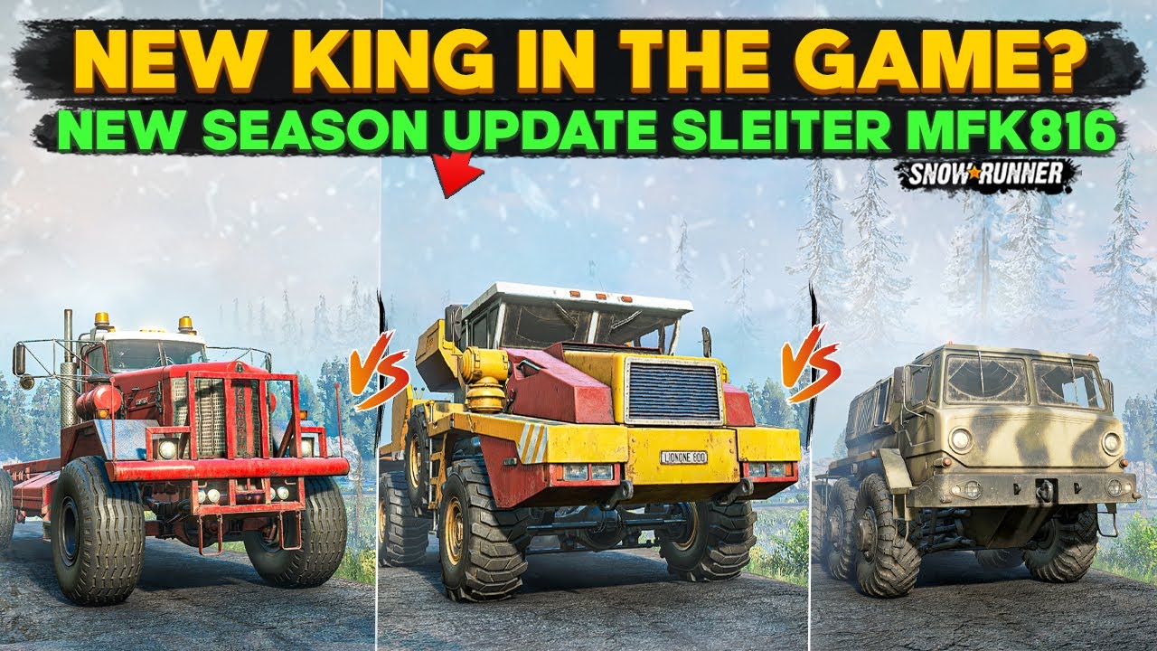 New Season 15 Update Sleiter MFK816 New King in SnowRunner All things You Need to Know - YouTube