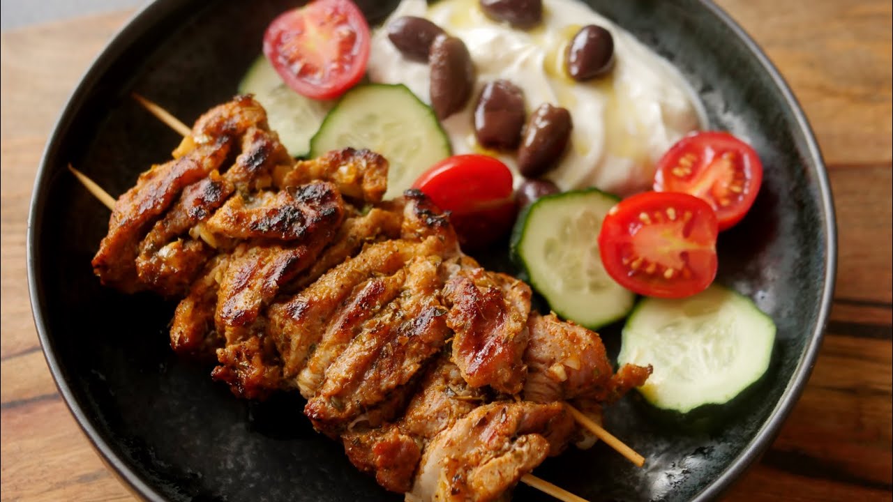 Gyros na gril z vepřového masa - YouTube