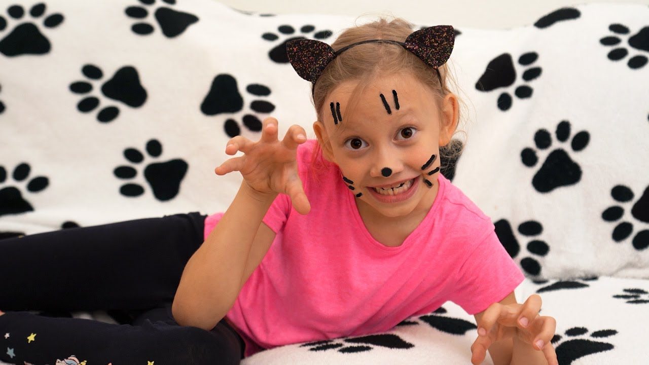 Alena wants to be a Cat - funny story with Alena and mama - YouTube