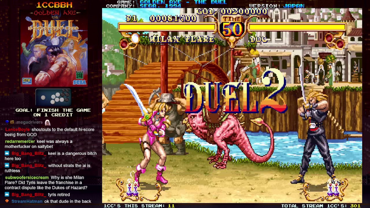 1CCBBH - 302. Golden Axe The Duel (Milan Flare, 1 Credit Clear) - YouTube