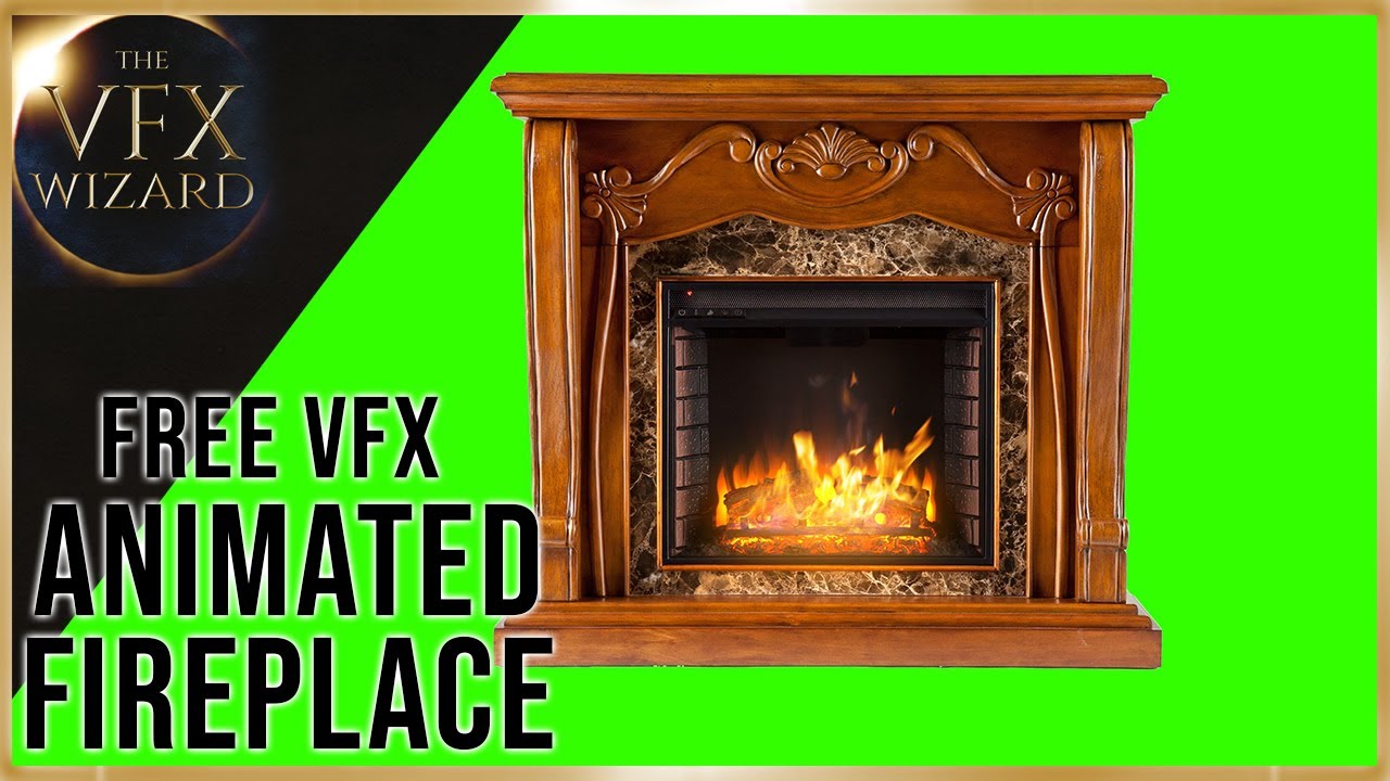 Fireplace Animated FREE effect [The VFX Wizard] Green Screen fireplace ...