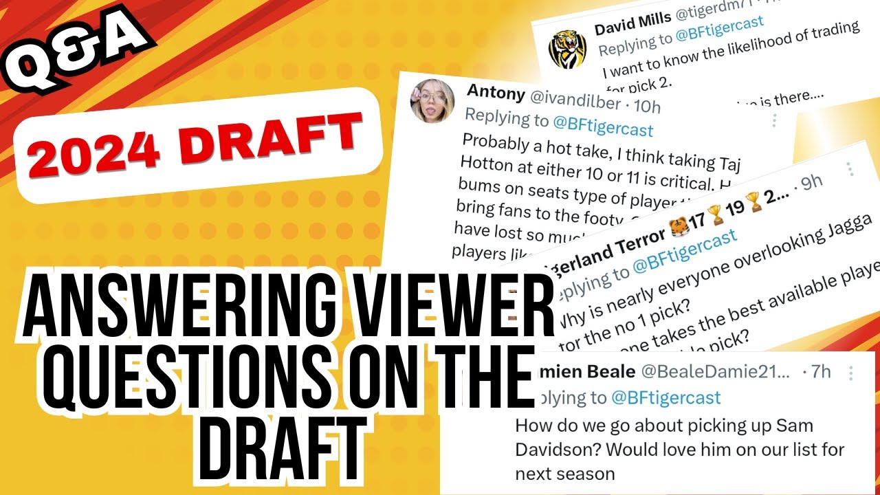 2024 AFL Draft Viewer Questions and Answers! - YouTube