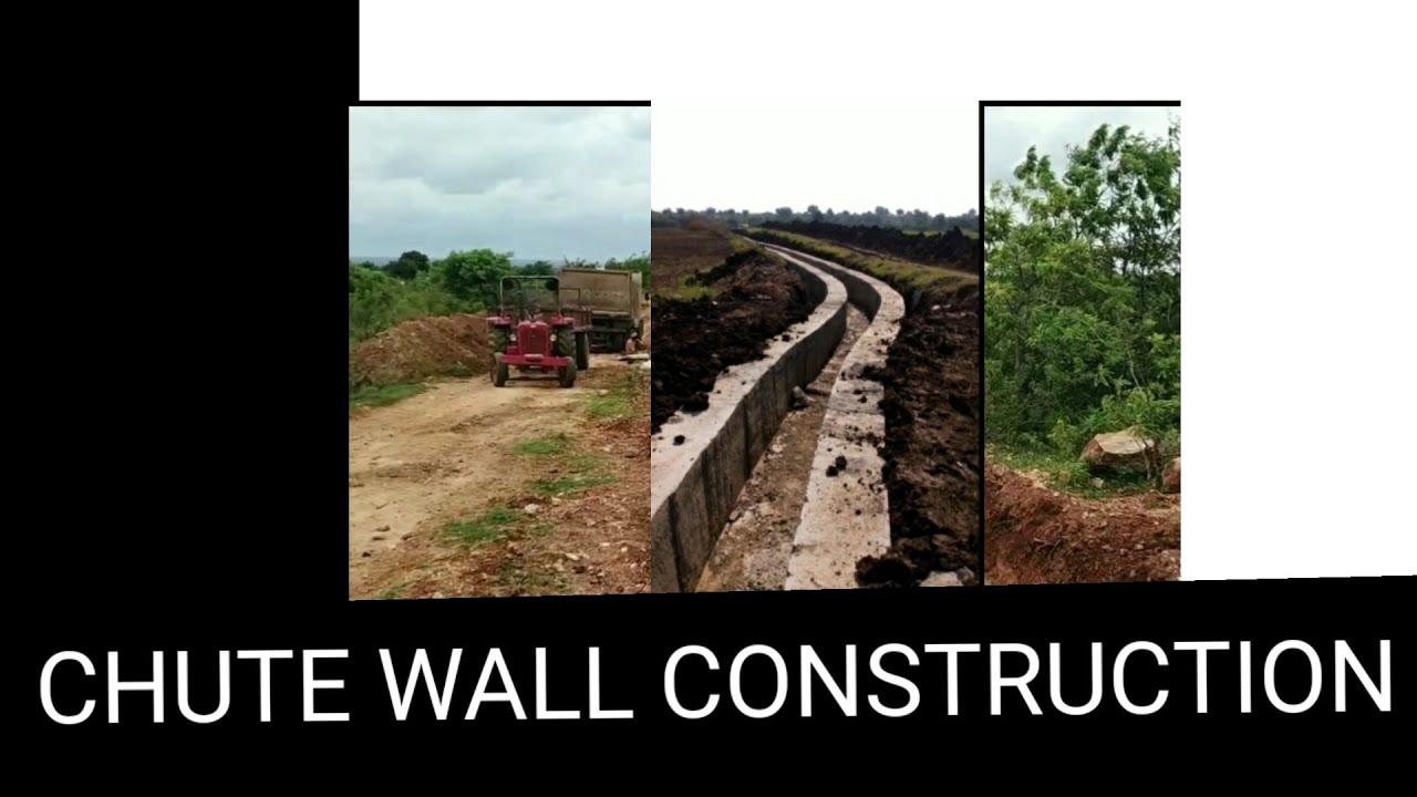 Civil Engineering, canal work, chute construction. - YouTube