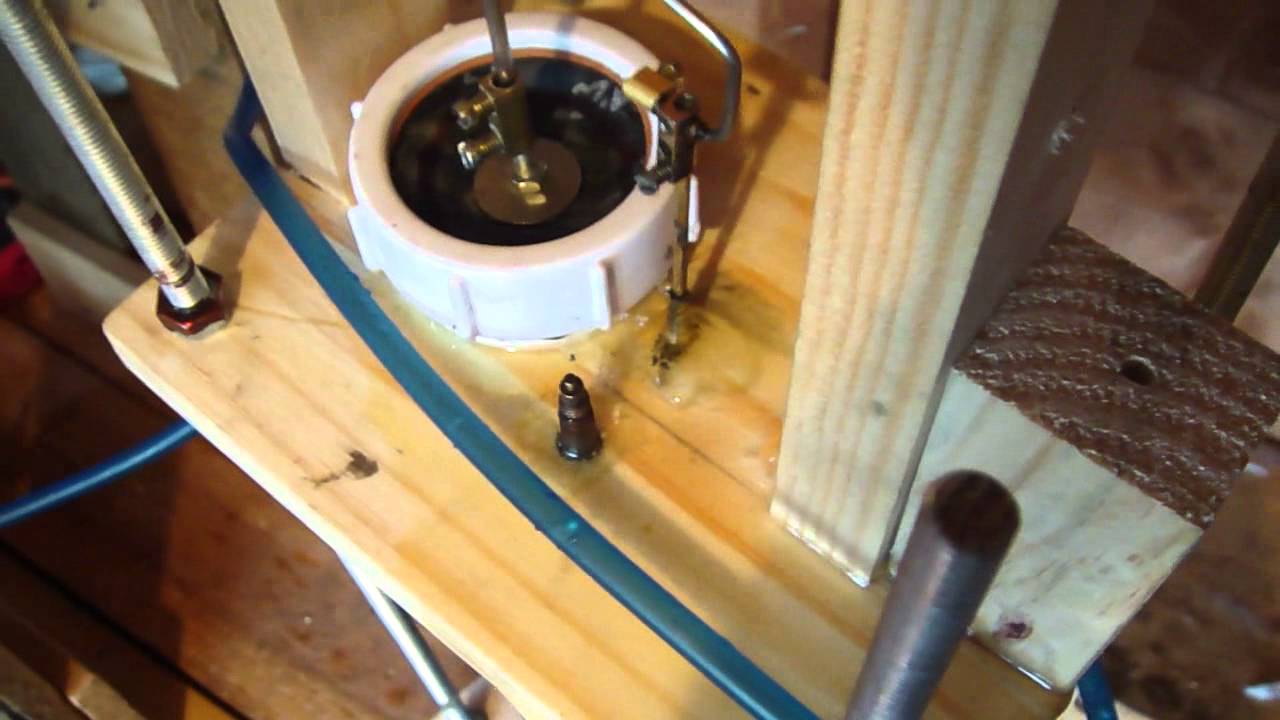 Water bottle stirling engine disaster / new diaphragm - YouTube