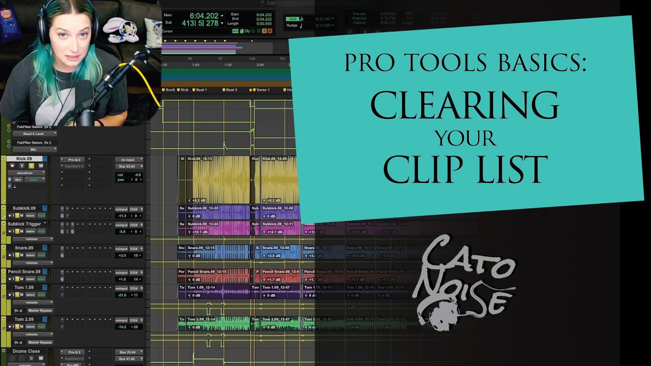 Pro Tools Basics: Cleaning UpYour Clip List - YouTube