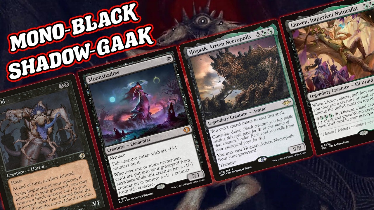 MONO-BLACK SHADOW-GAAK! Legacy Black Aggro With Moonshadow, Hogaak and ...