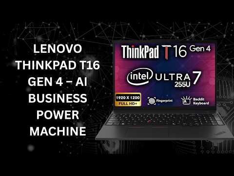 Ultimate Business Laptop 2026 – Intel Ultra 7, 64GB RAM, 2TB SSD Beast! | Lenovo ThinkPad T16 Gen 4