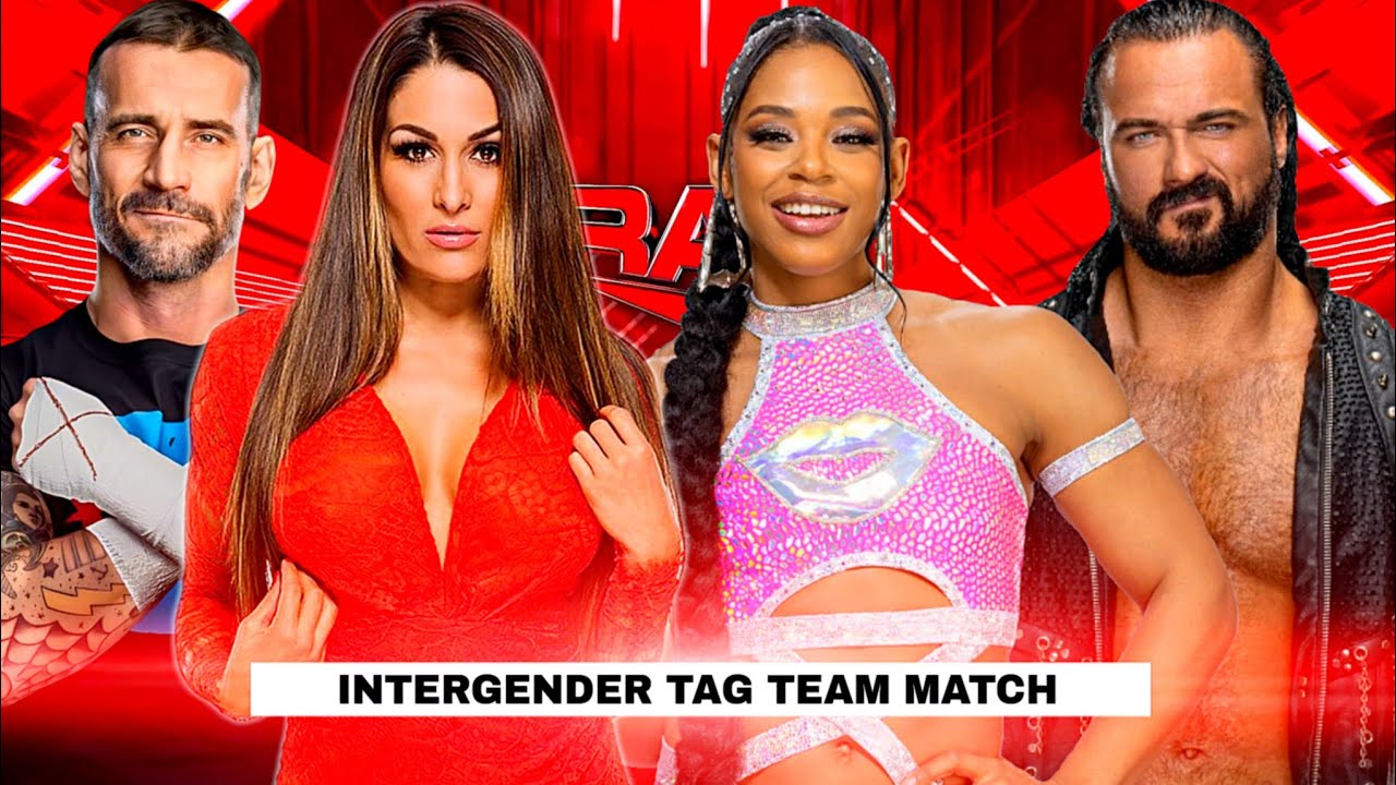 Nikki Bella & CM Punk Vs Bianca Belair & Drew McIntyre - Intergender ...
