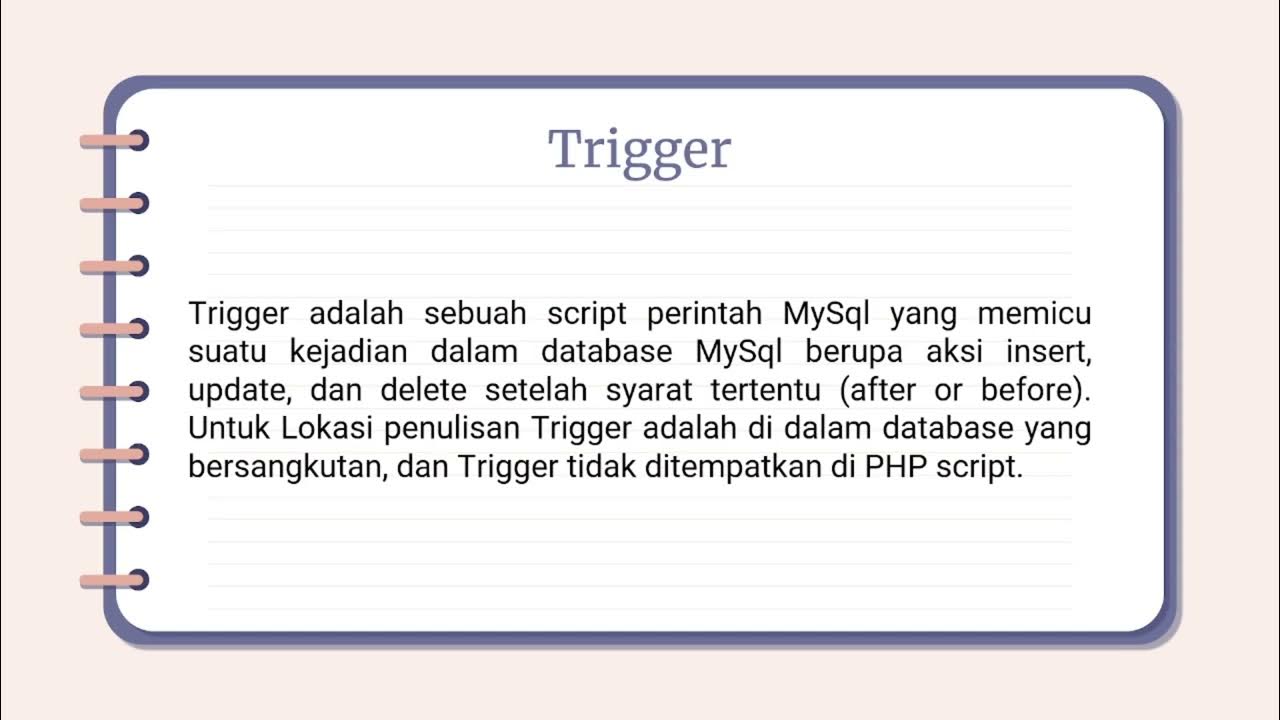 Membuat Stored Procedure, Trigger, dan Cursor pada MySql || Teknologi Basis Data - YouTube