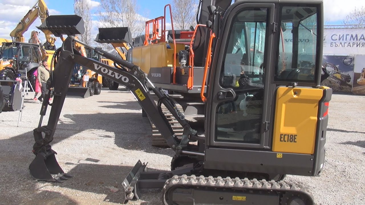 Volvo EC18E Compact Excavator (2022) Exterior and Interior - YouTube