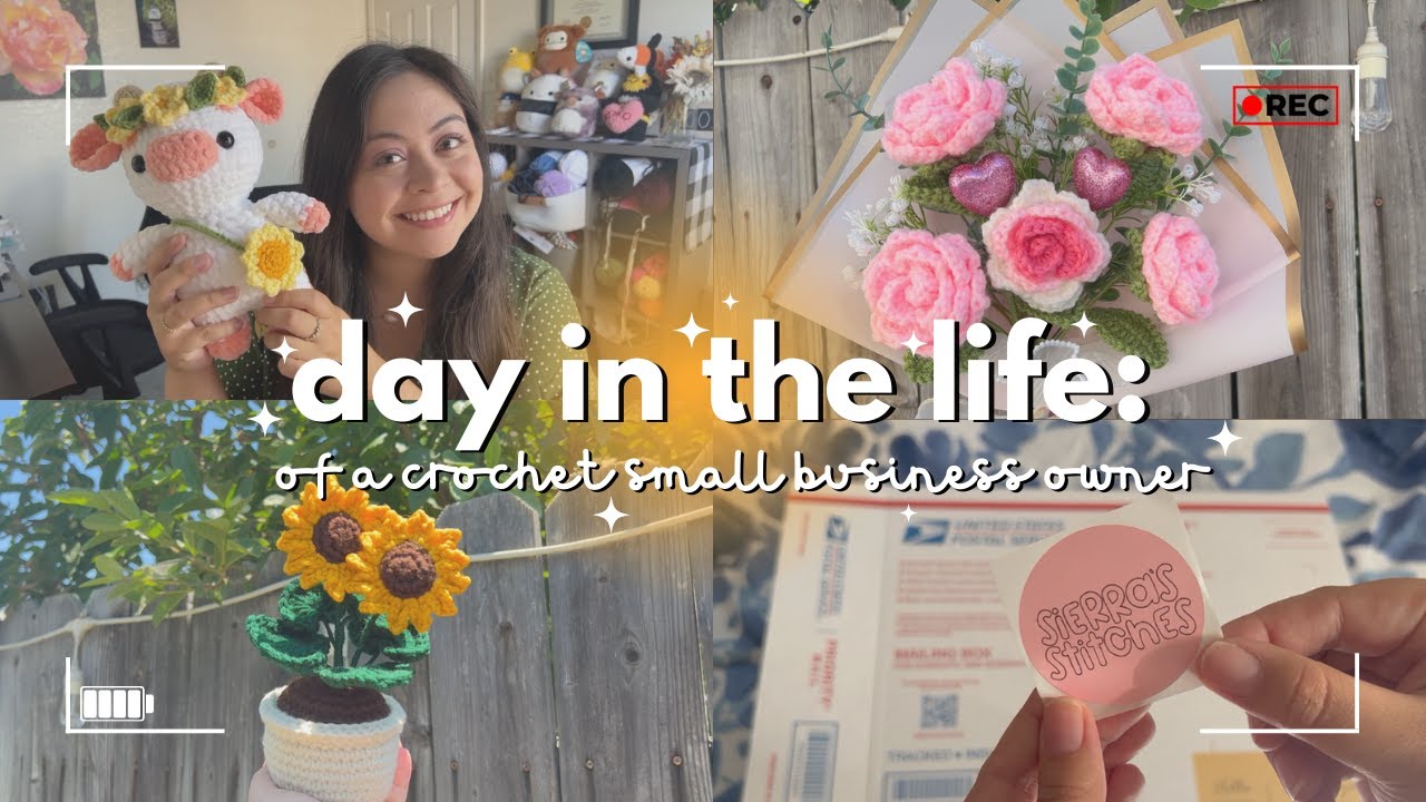 a day in the life of a crochet small business owner | crochet & pack ...