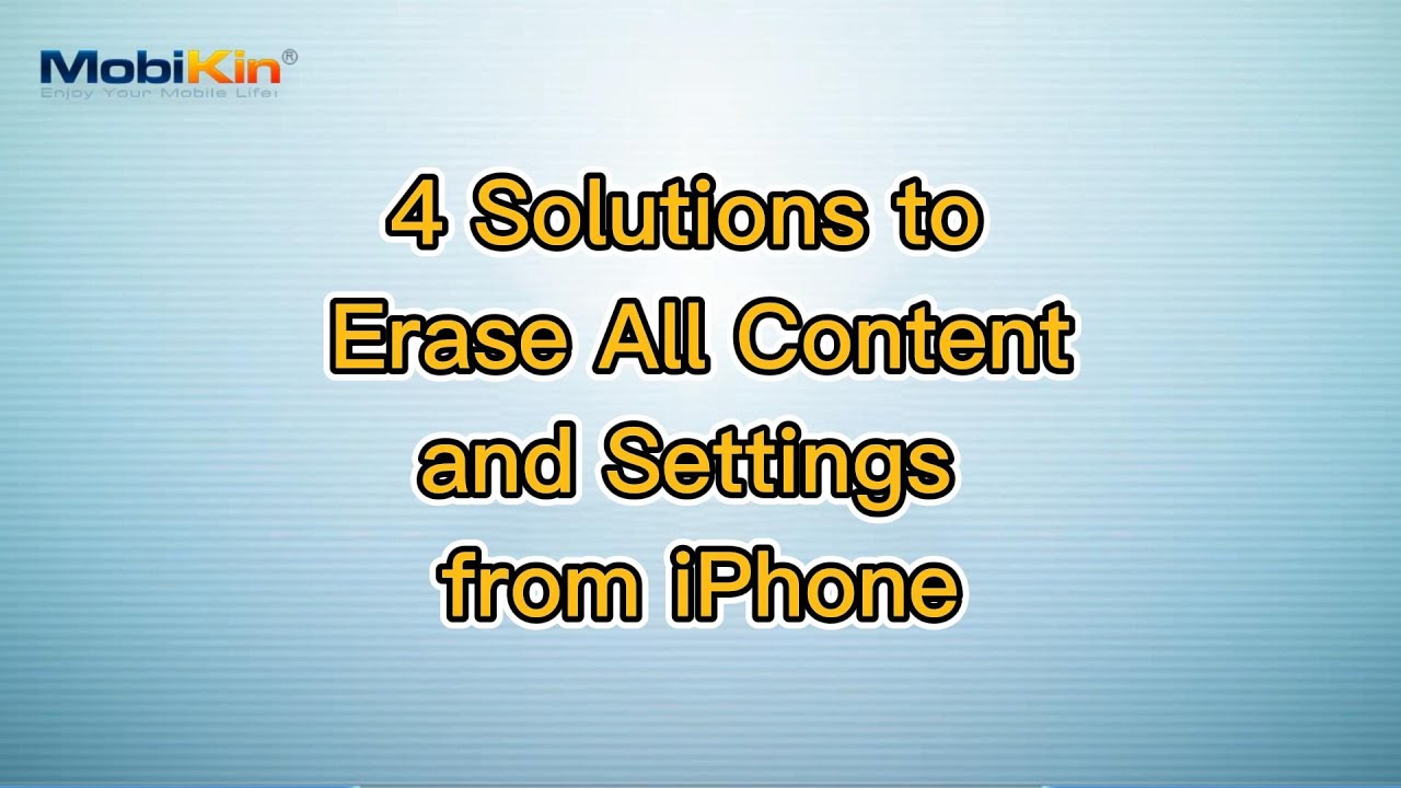 4 Solutions to Erase All Content and Settings from iPhone - YouTube