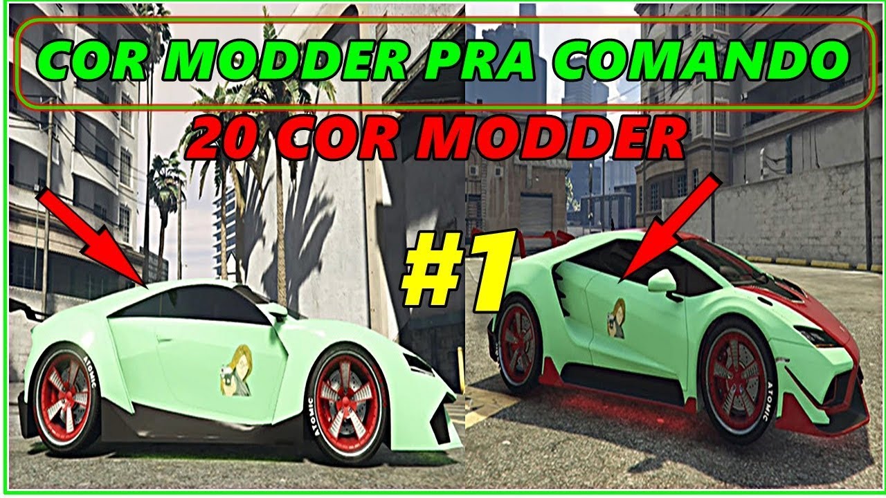 GTA V ONLINE 20 COR MODDER PRA COMANDO SOLO PS3/PS4/ONE/360/PC - YouTube
