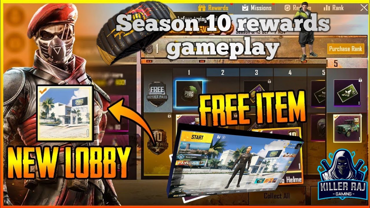 Season 10 Rewards in gameplay| S10 Rewards in armory| PUBG mobile S10 ...